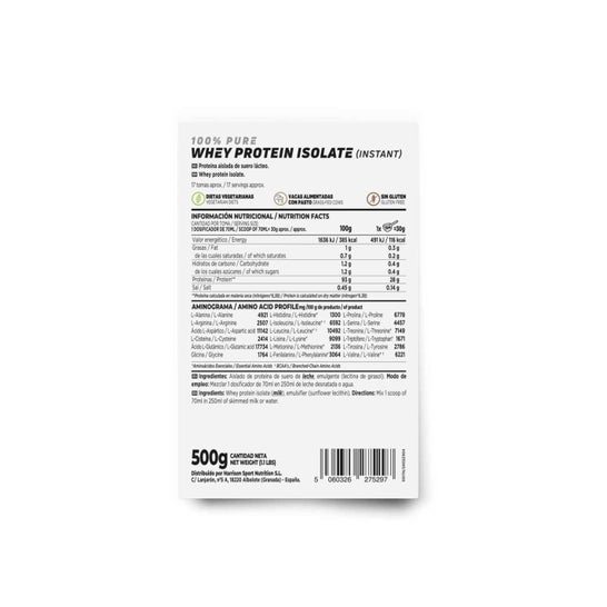 HSN 100% Whey Protein Isolate Sin Sabor 500g | DocMorris France