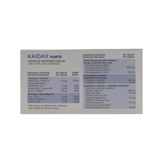 Kaidax Forte Anti-Chute 60 Capsules | DocMorris France