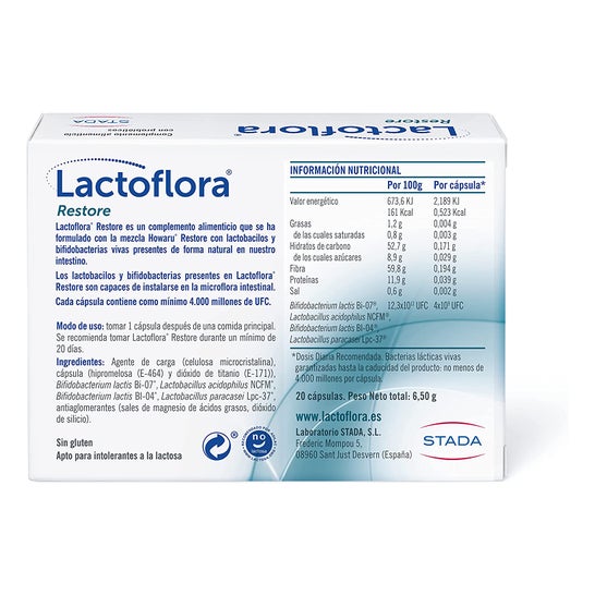 Lactoflora Restore 20caps | DocMorris France