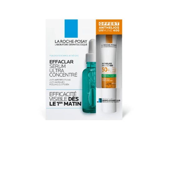 La Roche Posay Kit Effaclar Sérum Ultra + Anthelios Uvmune 400 ...