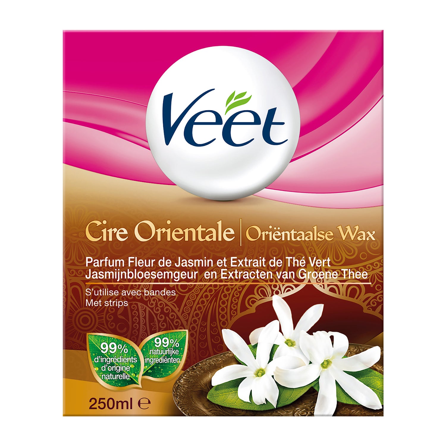 Veet Cire Orientale Parfum Fleur De Jasmin Et Extrait DeThé Vert 250ml ...